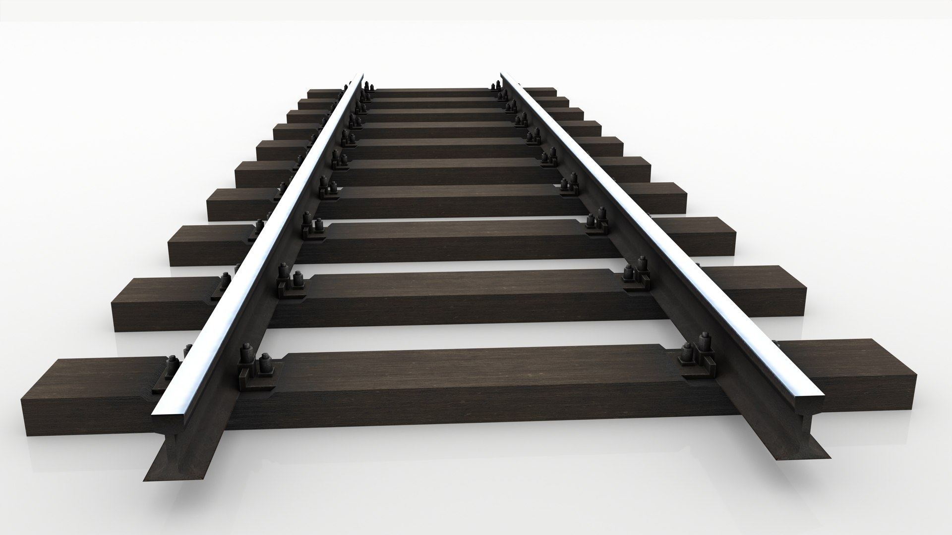 Wooden Railway Track 3D Model - TurboSquid 1975900