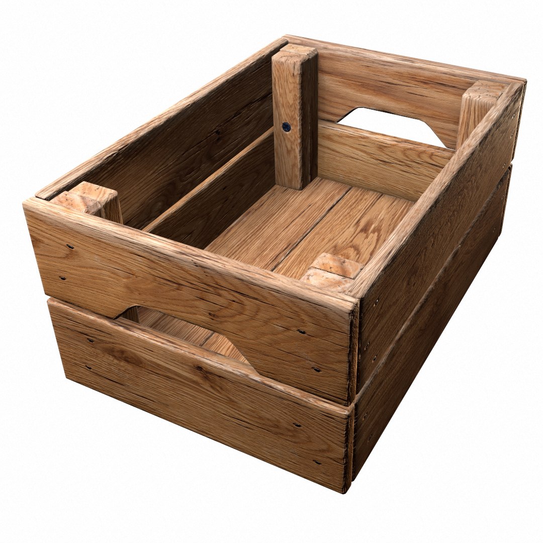 3D Realistic Wooden Crate Pbr - TurboSquid 1646771