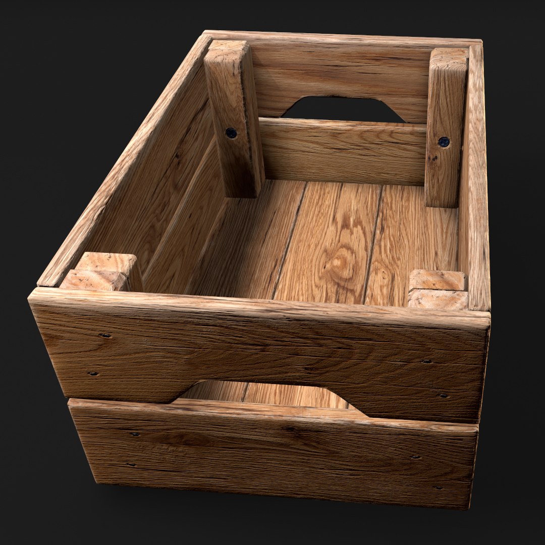 3D Realistic Wooden Crate Pbr - TurboSquid 1646771