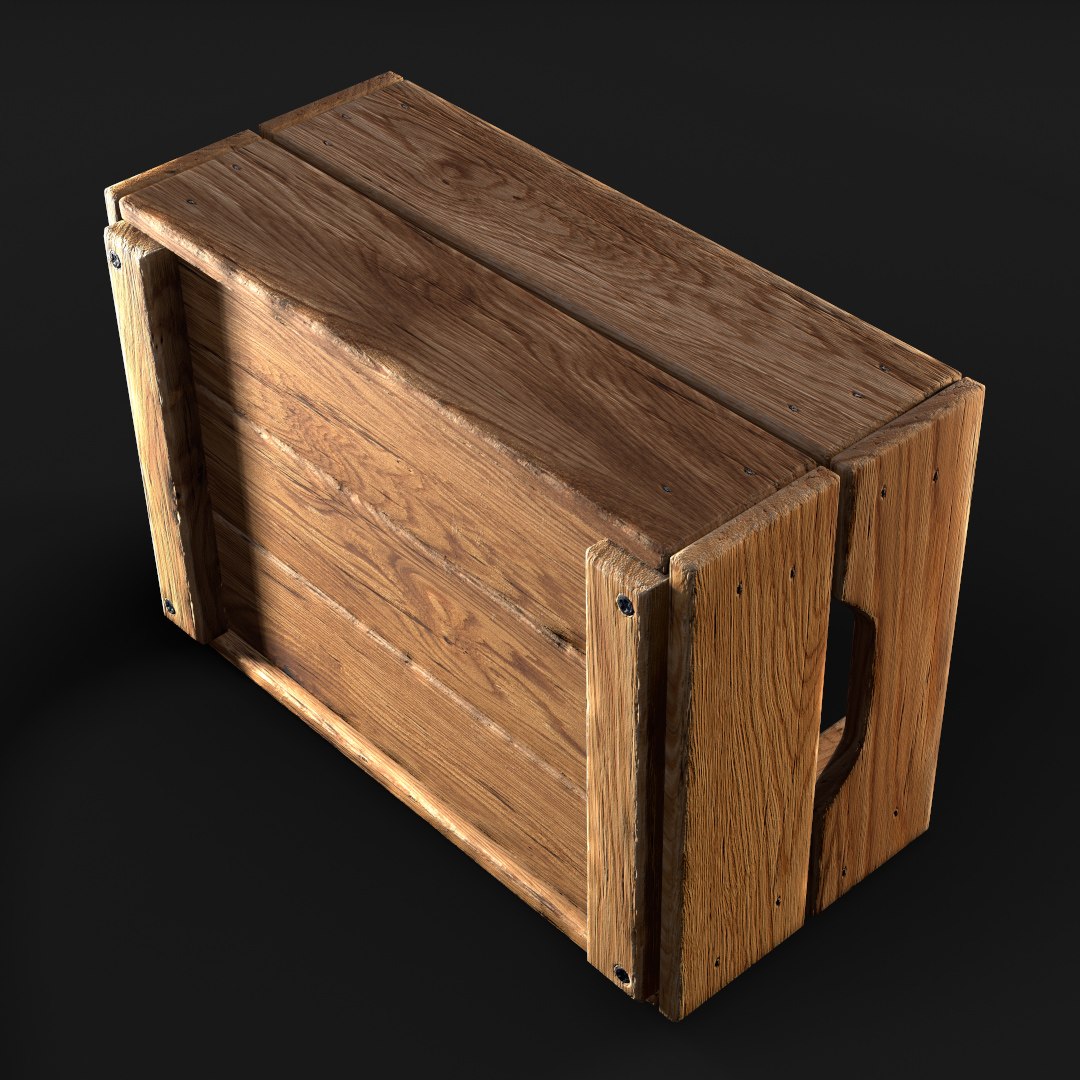 3D Realistic Wooden Crate Pbr - TurboSquid 1646771
