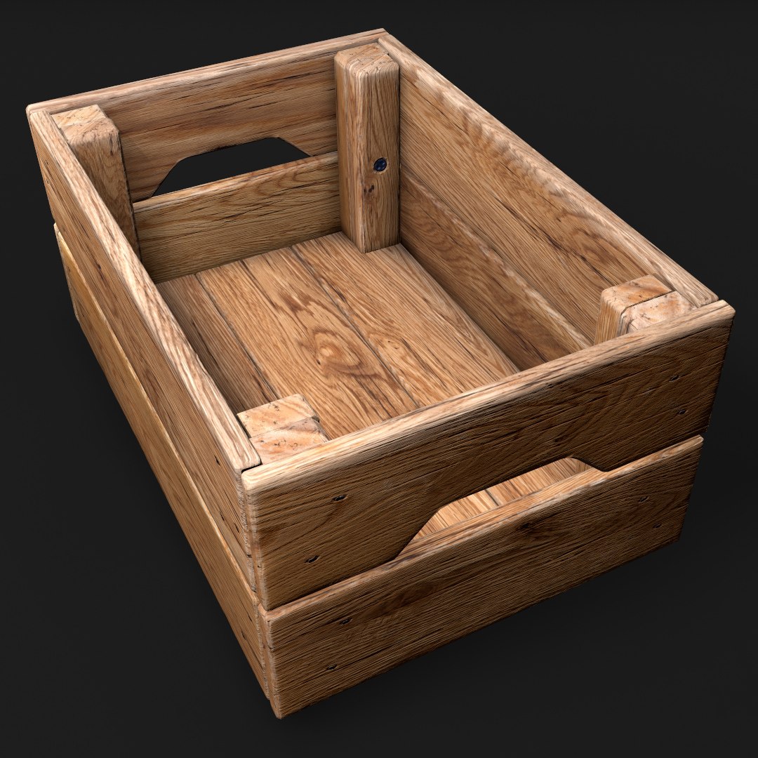 3D Realistic Wooden Crate Pbr - TurboSquid 1646771
