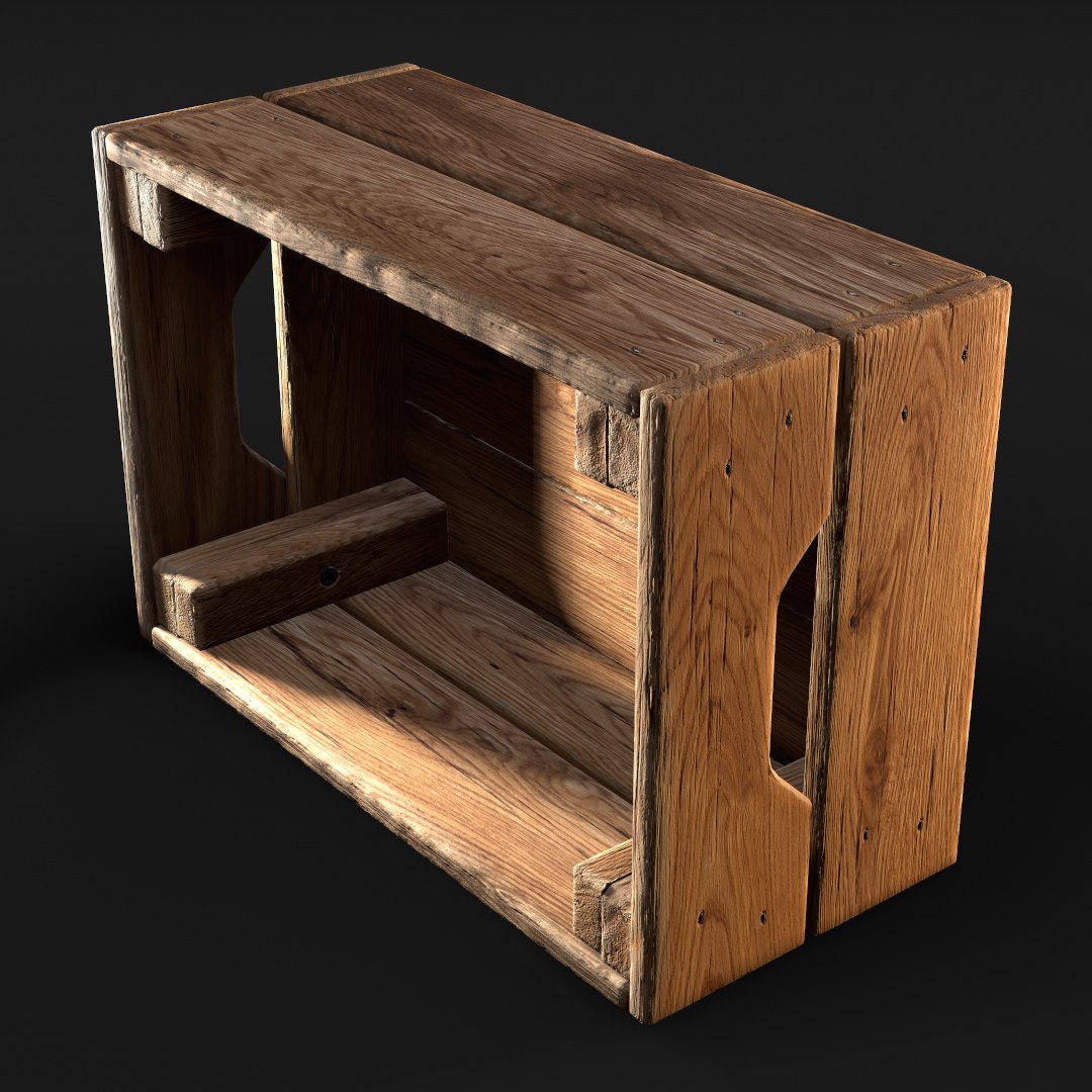 3D Realistic Wooden Crate Pbr - TurboSquid 1646771