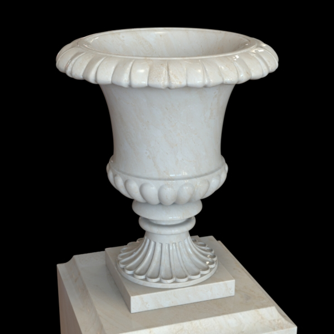 3d planter granite limestone model