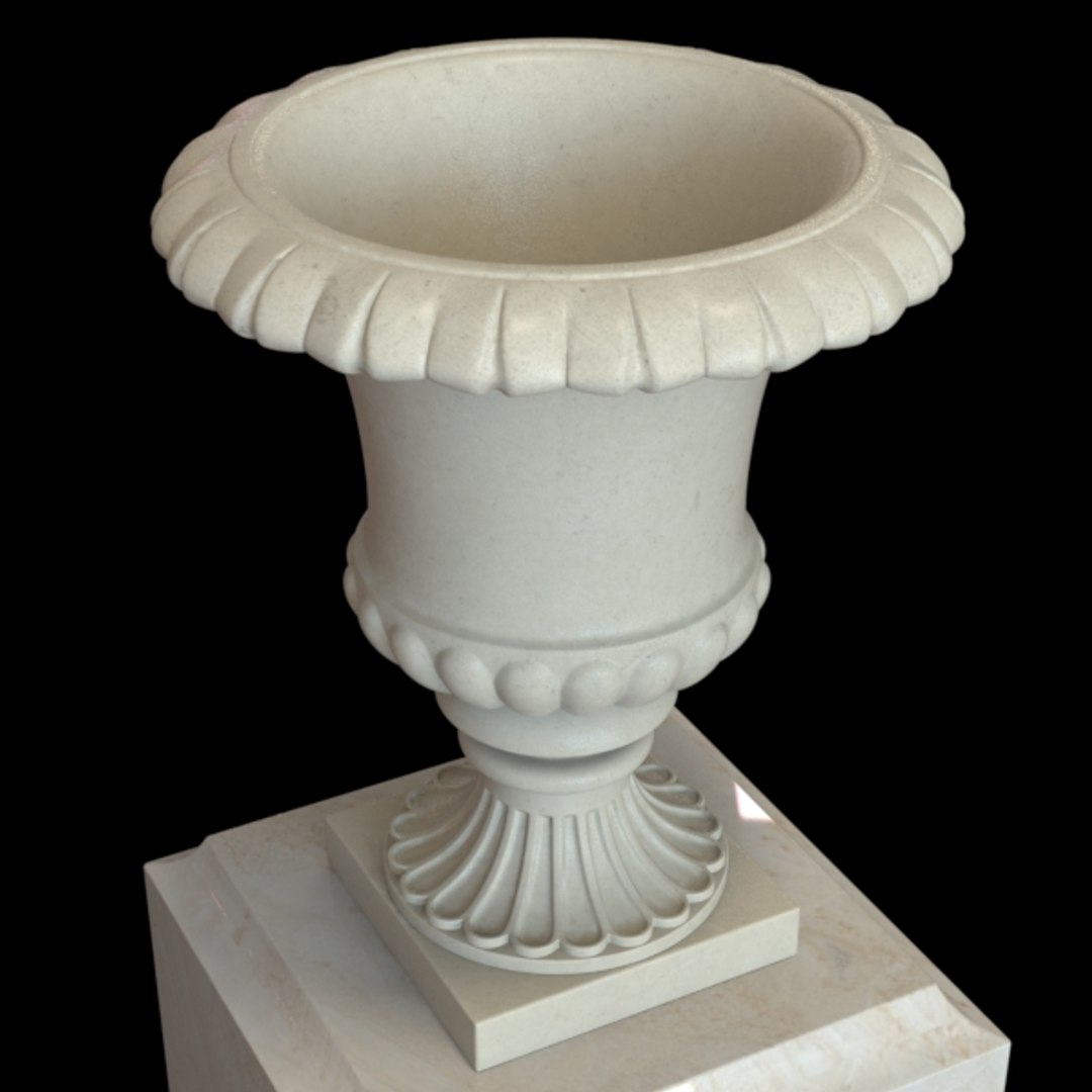 3d planter granite limestone model