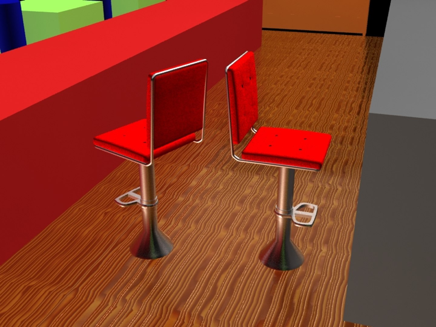 3ds max diner stool