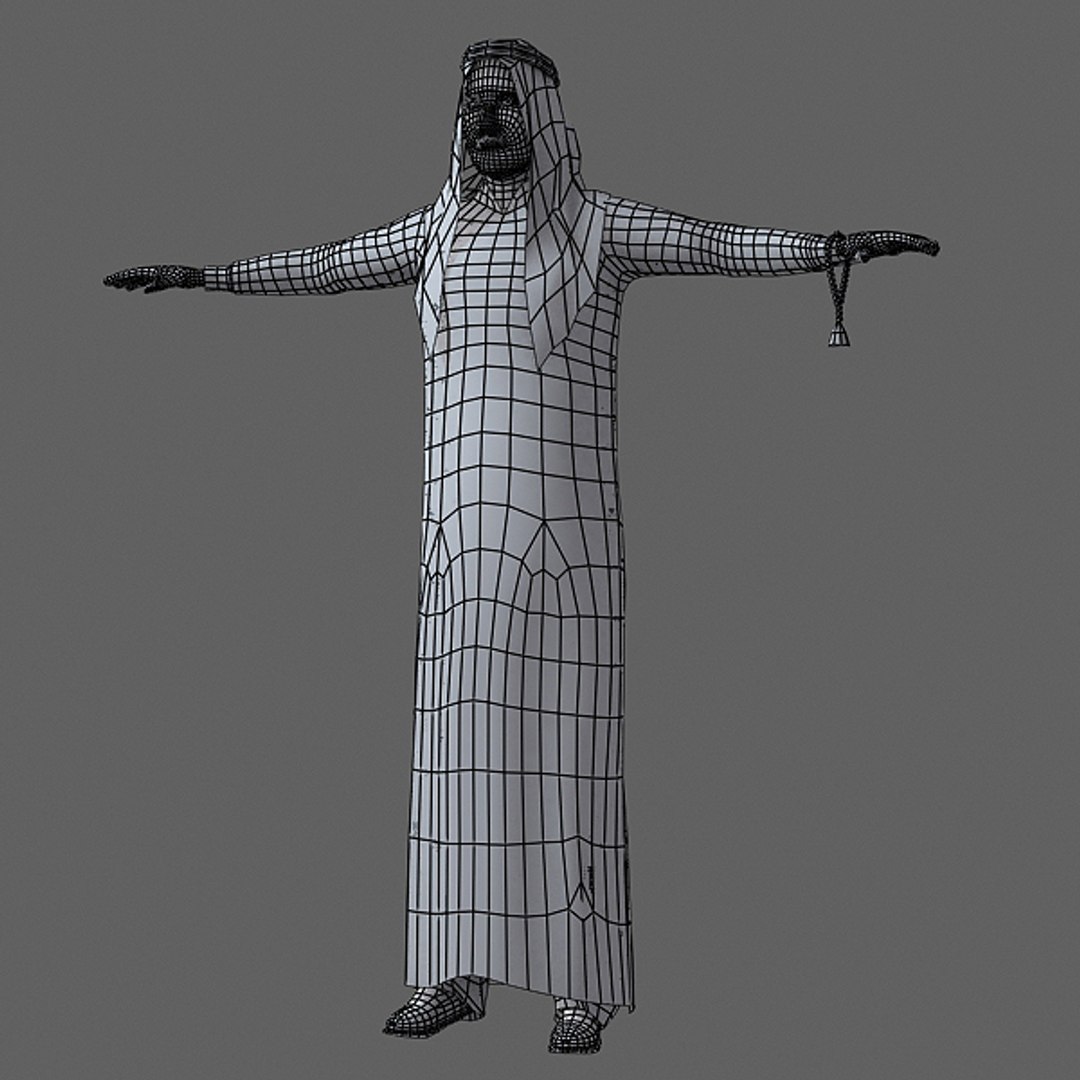 3d 3ds realistic arabic male character