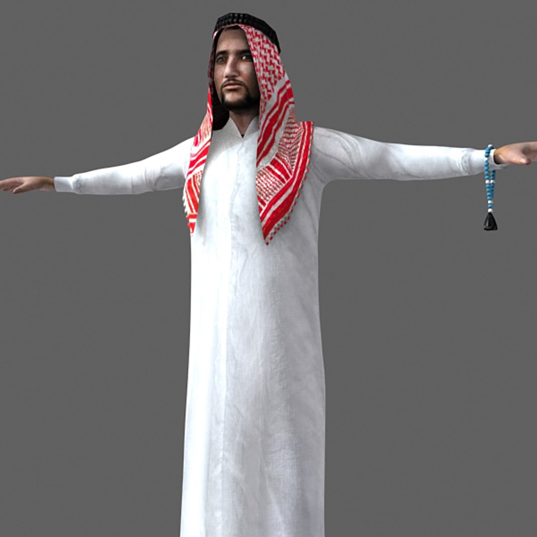 3d 3ds realistic arabic male character