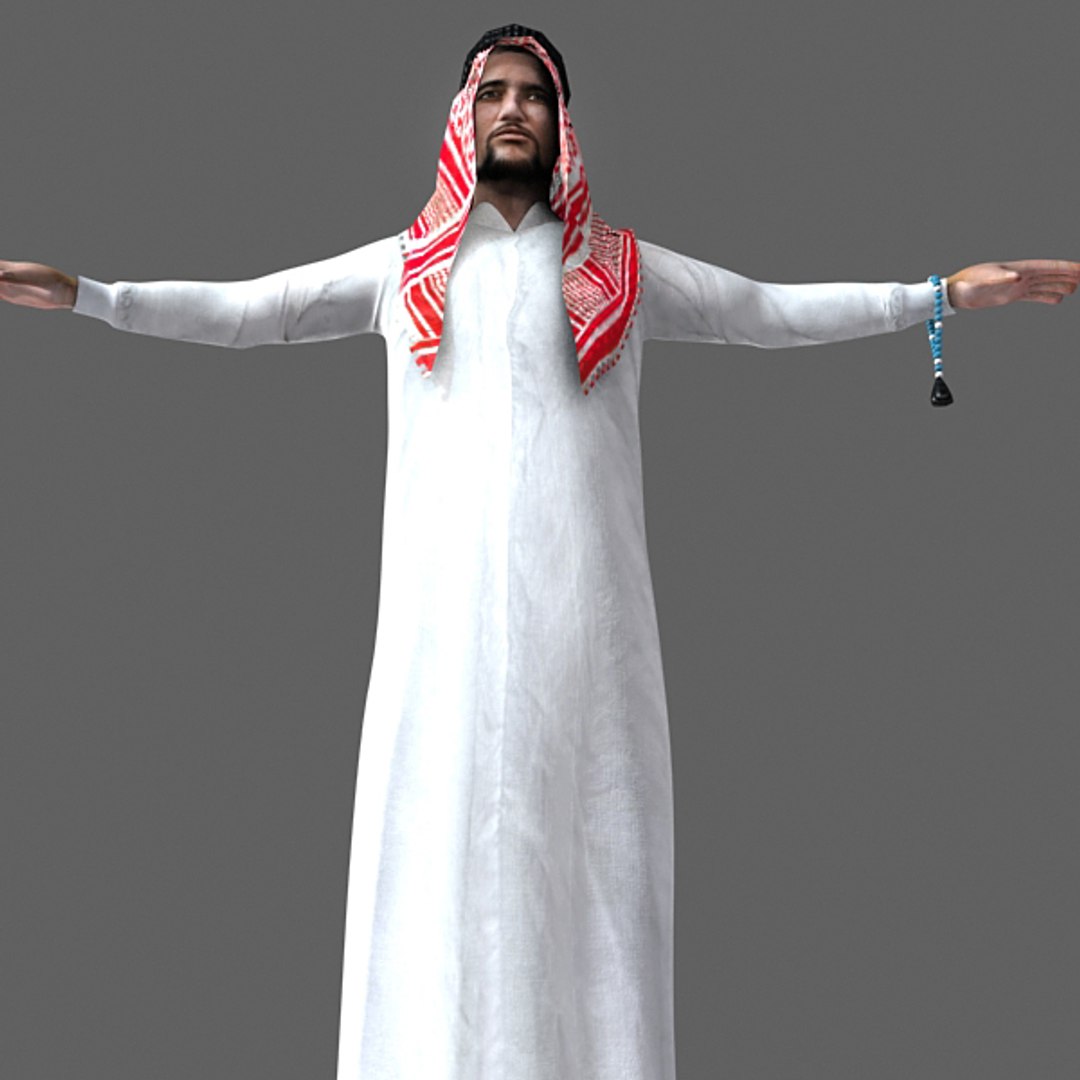3d 3ds realistic arabic male character