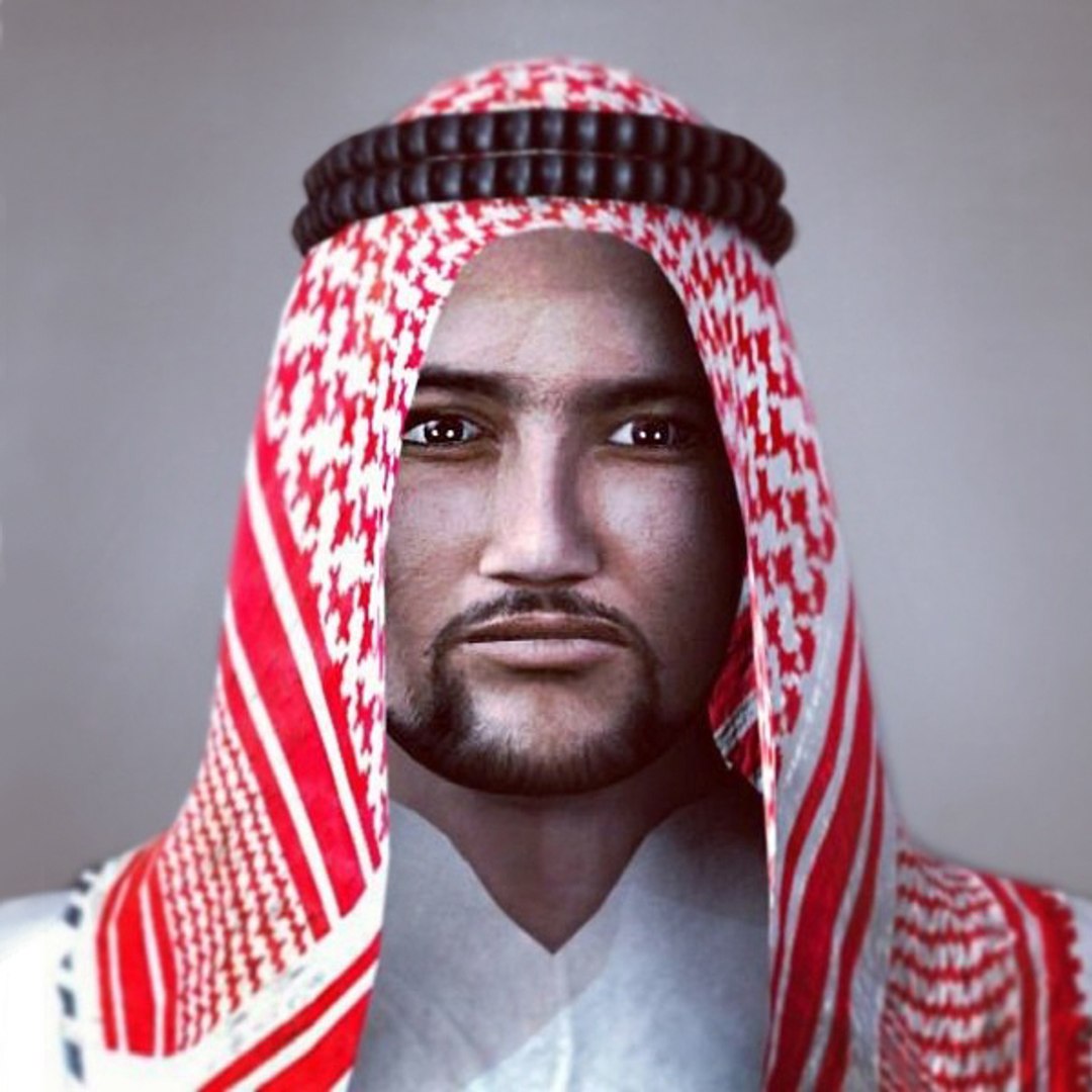 3d 3ds realistic arabic male character
