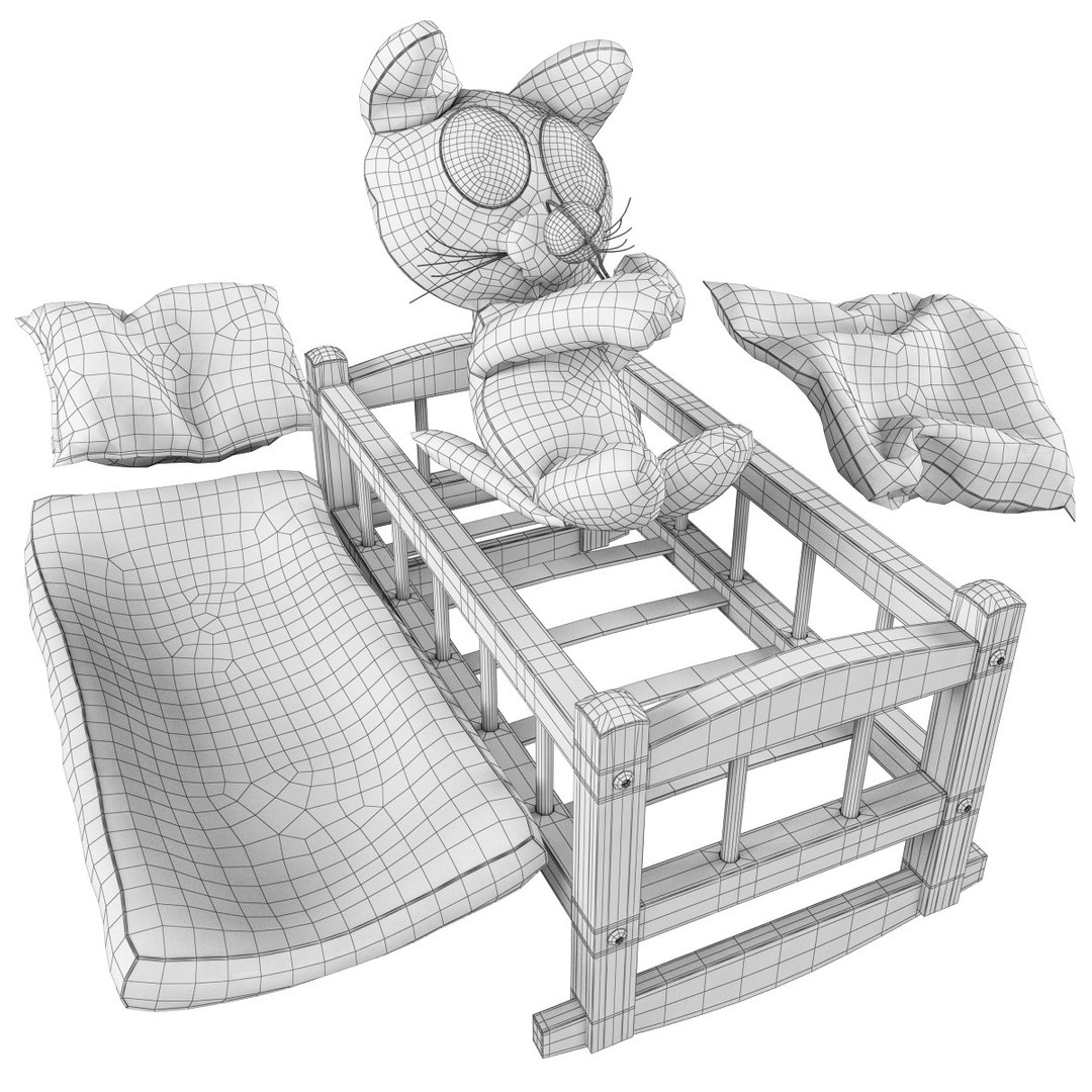 3d Toy Cat Bed Model