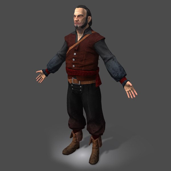 3d model pirate shipyard master real-time