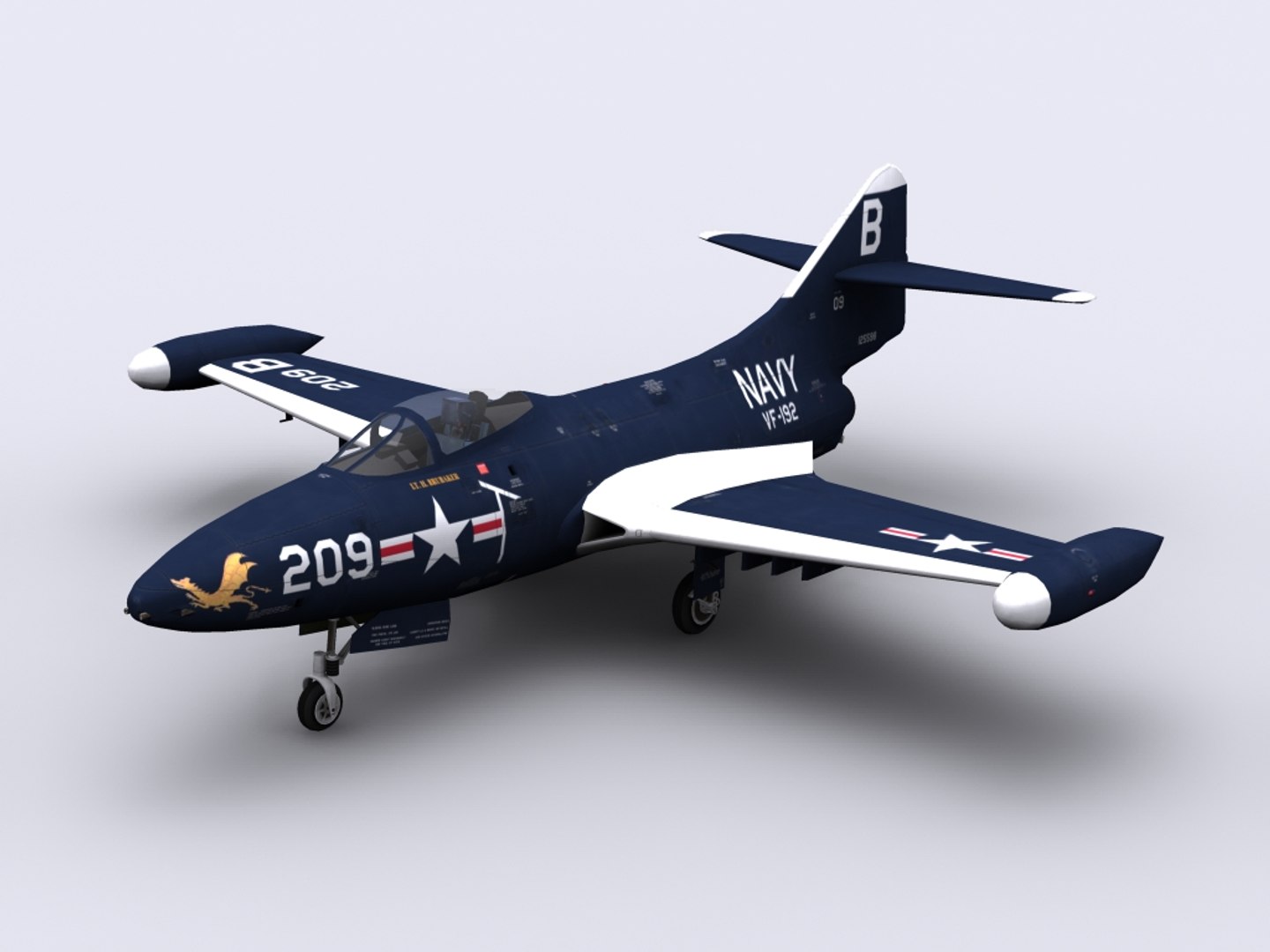 3d F9f Fighter Panther