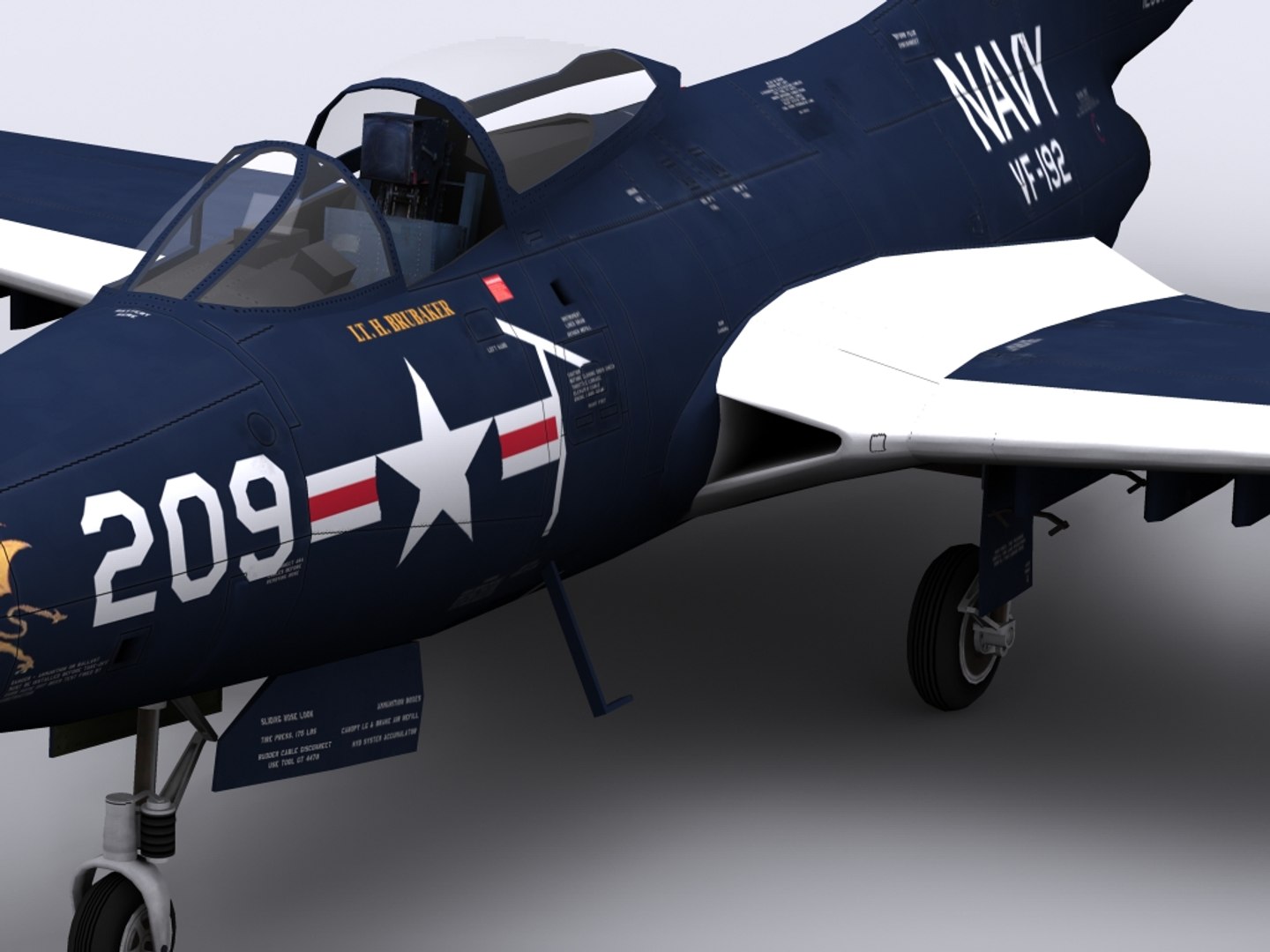 3d F9f Fighter Panther
