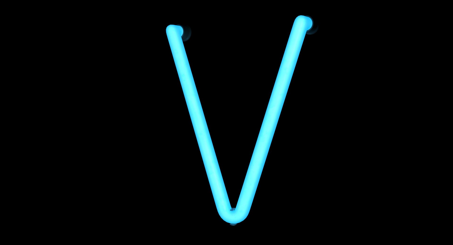 3D neon letter v alphabet - TurboSquid 1639595