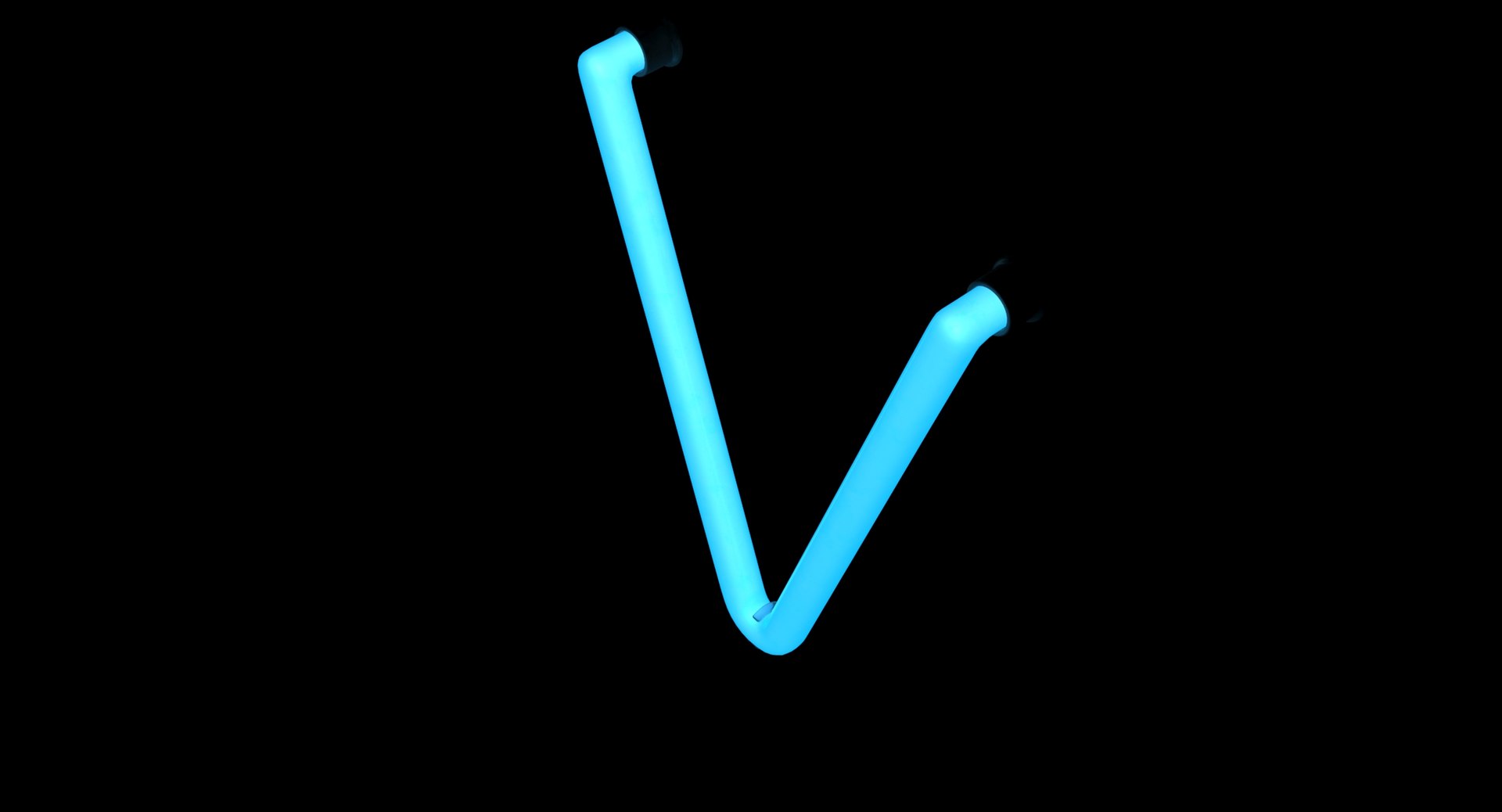 3D neon letter v alphabet - TurboSquid 1639595
