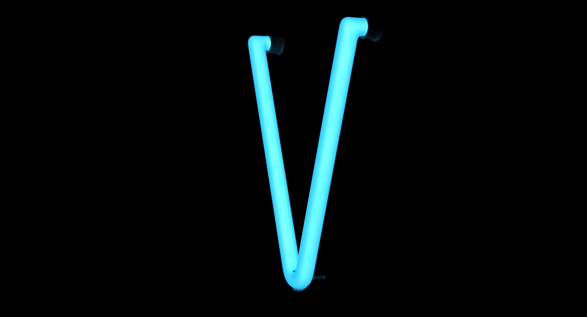 3D neon letter v alphabet - TurboSquid 1639595