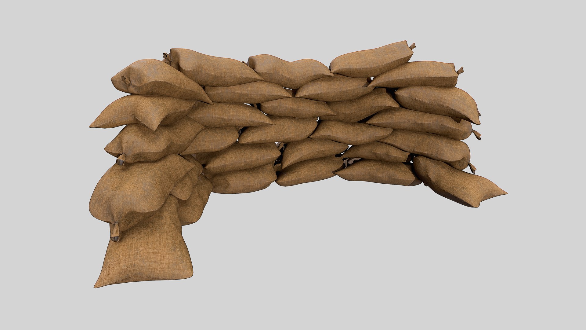 Sandbag V3 With Pbr 4K 8K 3D Model - TurboSquid 1731837