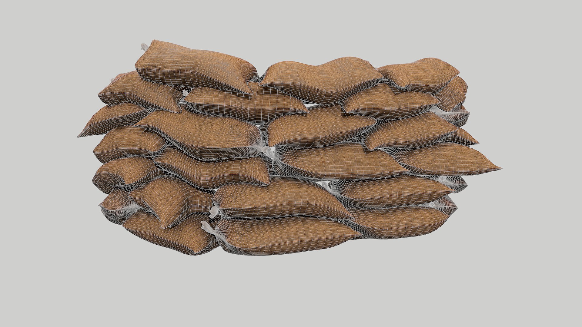 Sandbag V3 With Pbr 4K 8K 3D Model - TurboSquid 1731837
