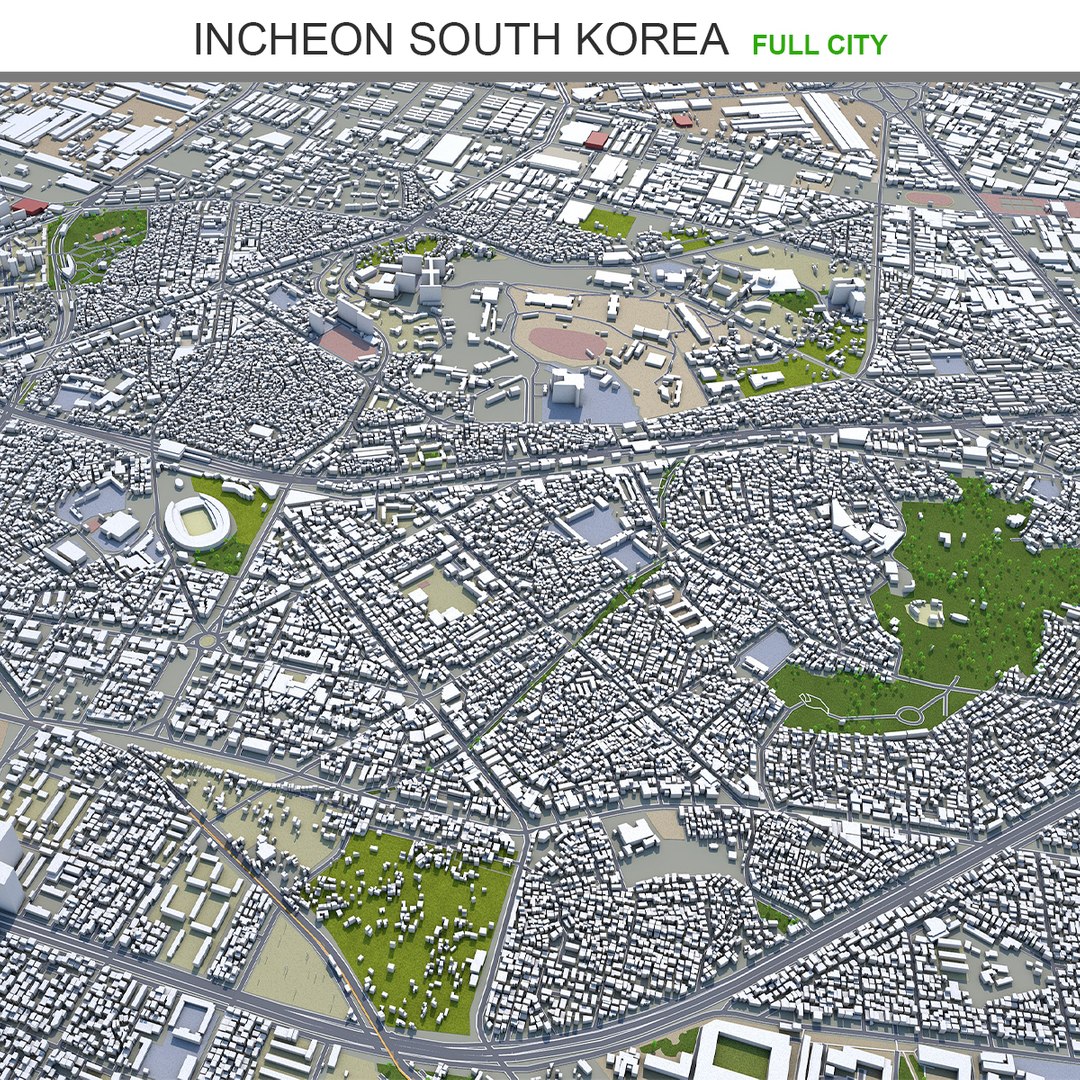 3D Incheon South Korea Model - TurboSquid 1719016