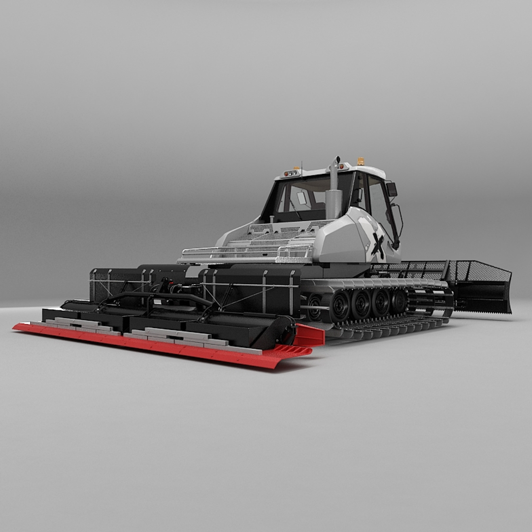 snowcat snowgroomer 3d model