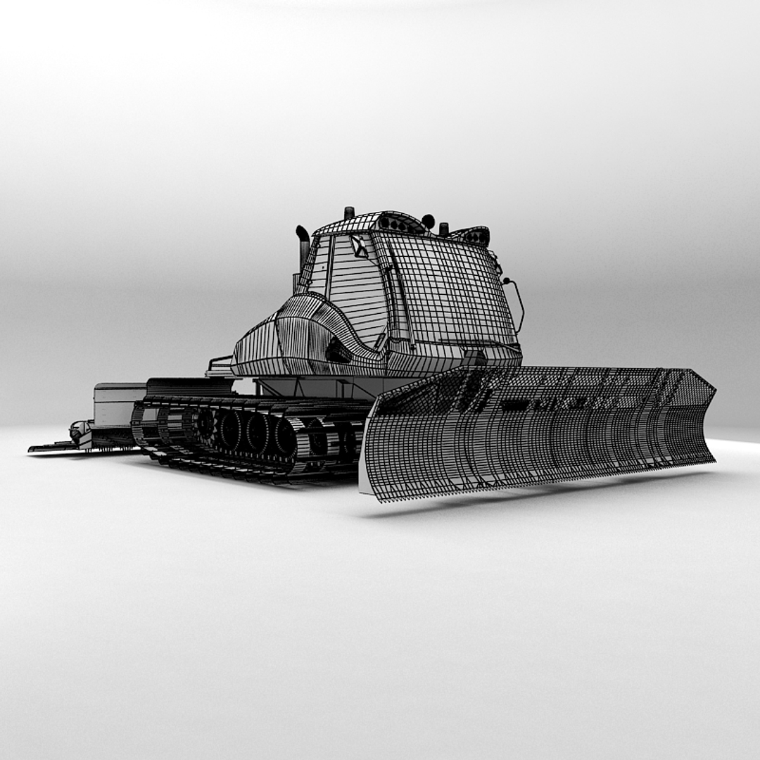 snowcat snowgroomer 3d model