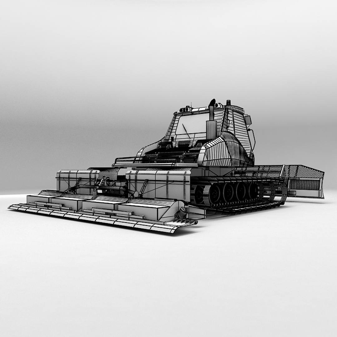 snowcat snowgroomer 3d model