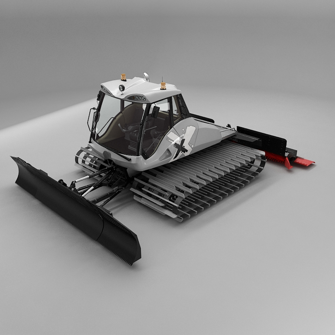 snowcat snowgroomer 3d model