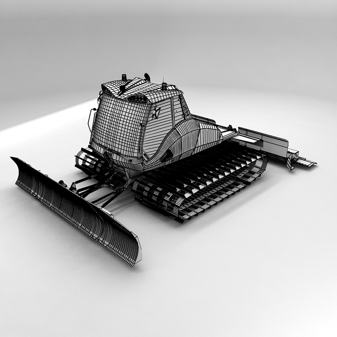 snowcat snowgroomer 3d model