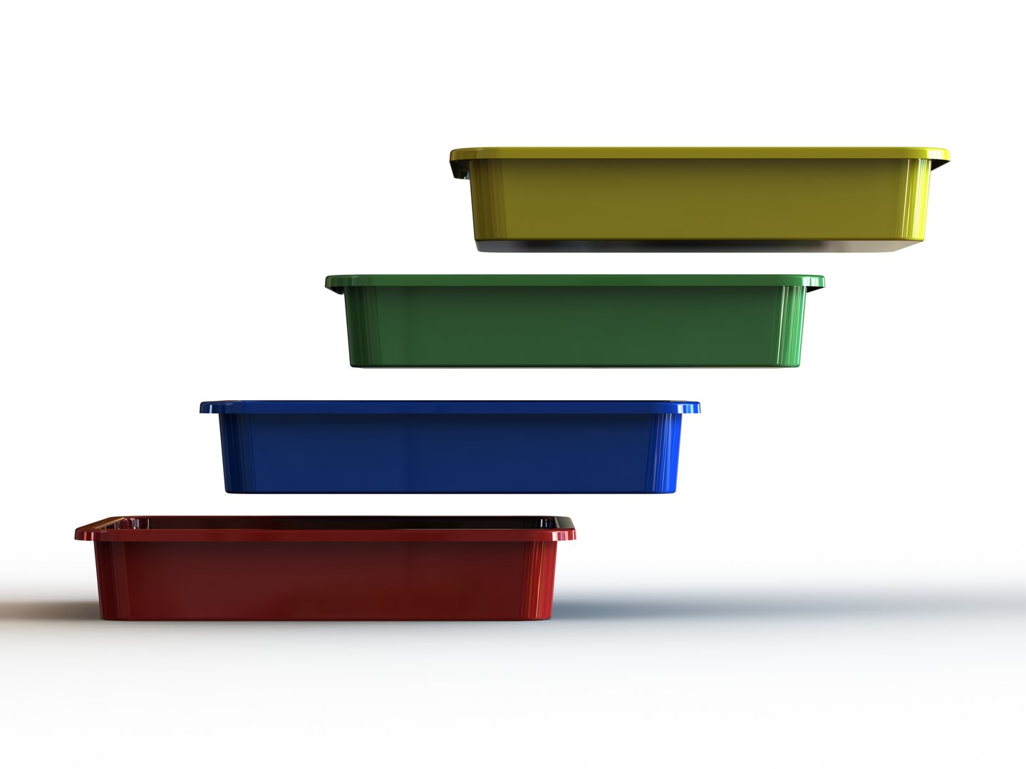 Rectangular Plastic Tray 30 Cms X 40 Cms X 8 Cms 3D Model - TurboSquid ...