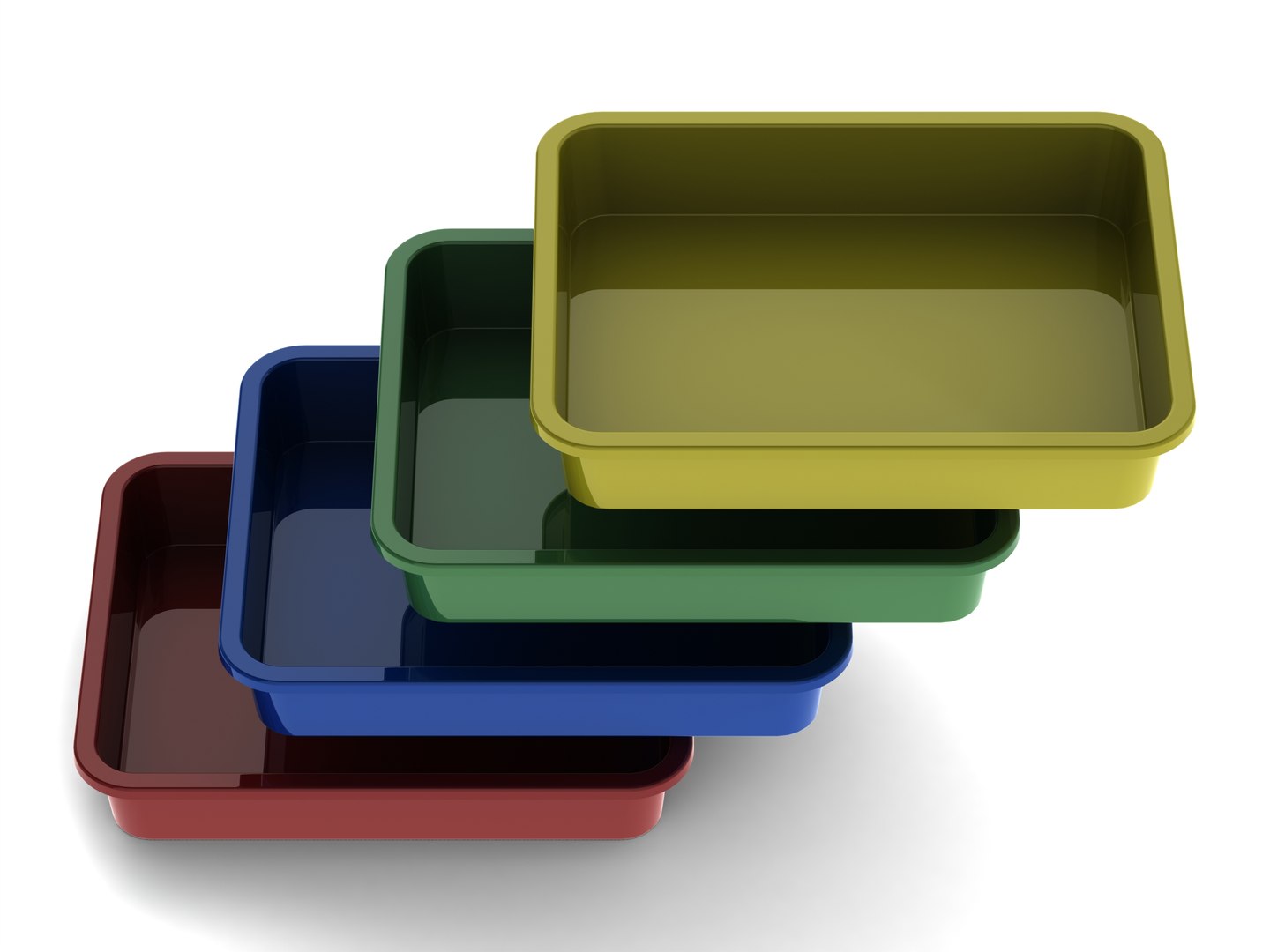 Rectangular Plastic Tray 30 Cms X 40 Cms X 8 Cms 3D model - TurboSquid ...