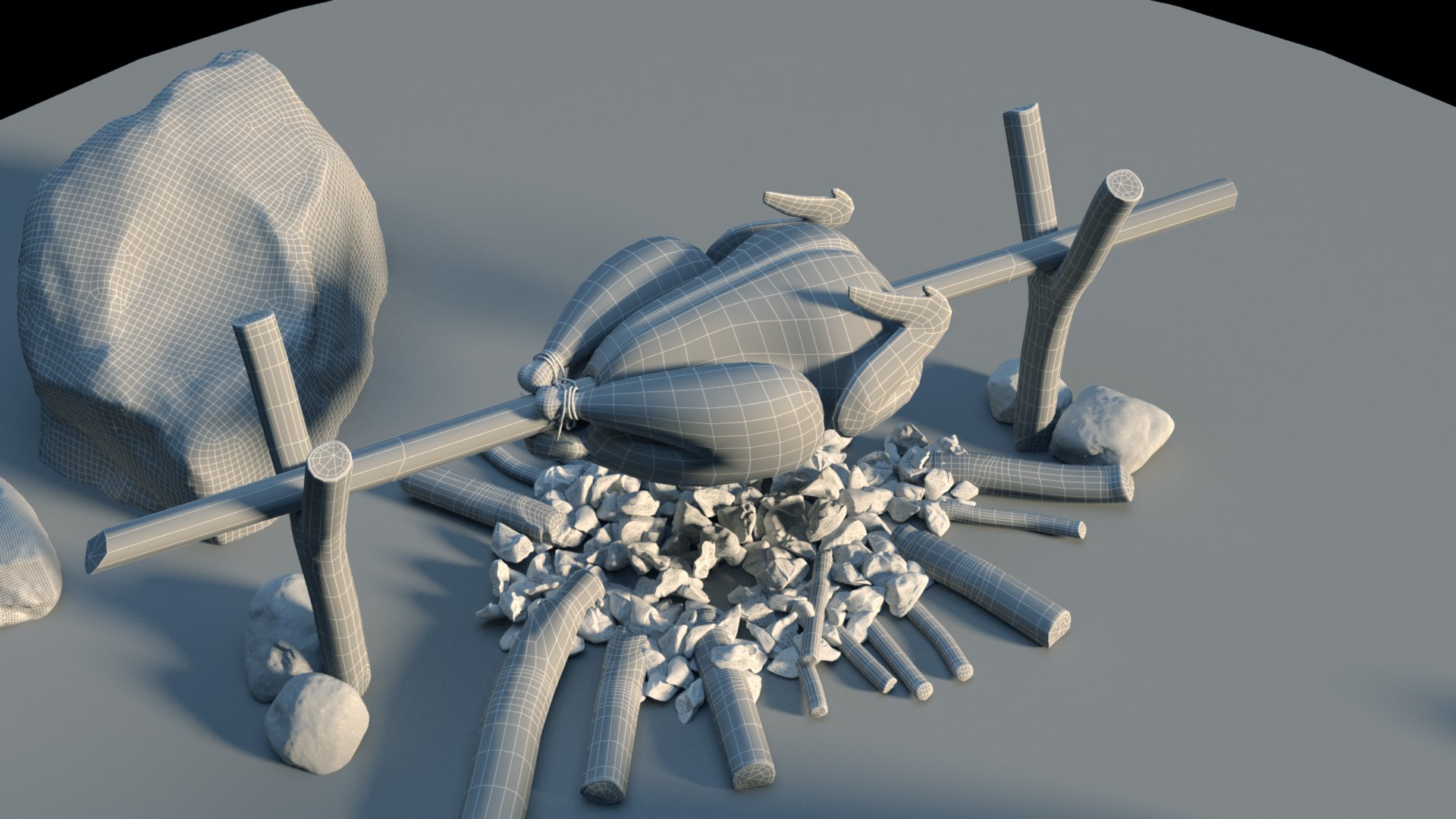 Roasted Chicken On A Stick 3D Model - TurboSquid 1925274