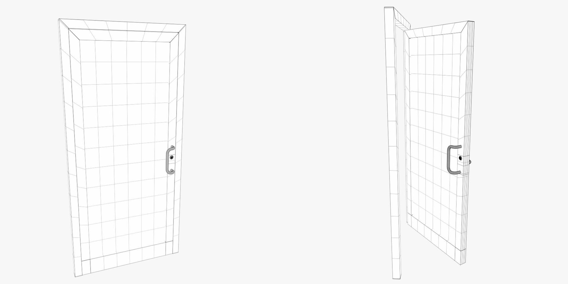 Storefront Glass Door 3D Model - TurboSquid 1605663