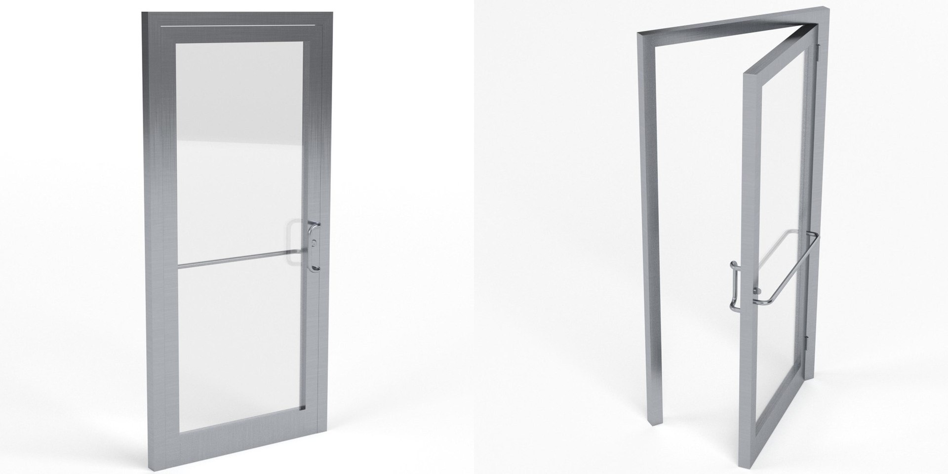 Storefront Glass Door 3D Model - TurboSquid 1605663