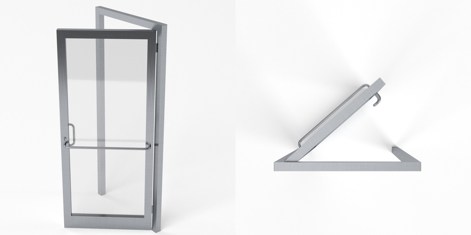 Storefront Glass Door 3D Model - TurboSquid 1605663