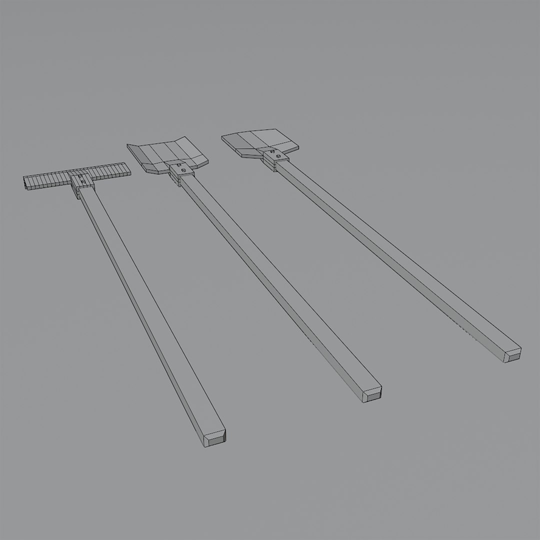 Free Low Poly Rake And Shovel Model - TurboSquid 2204817