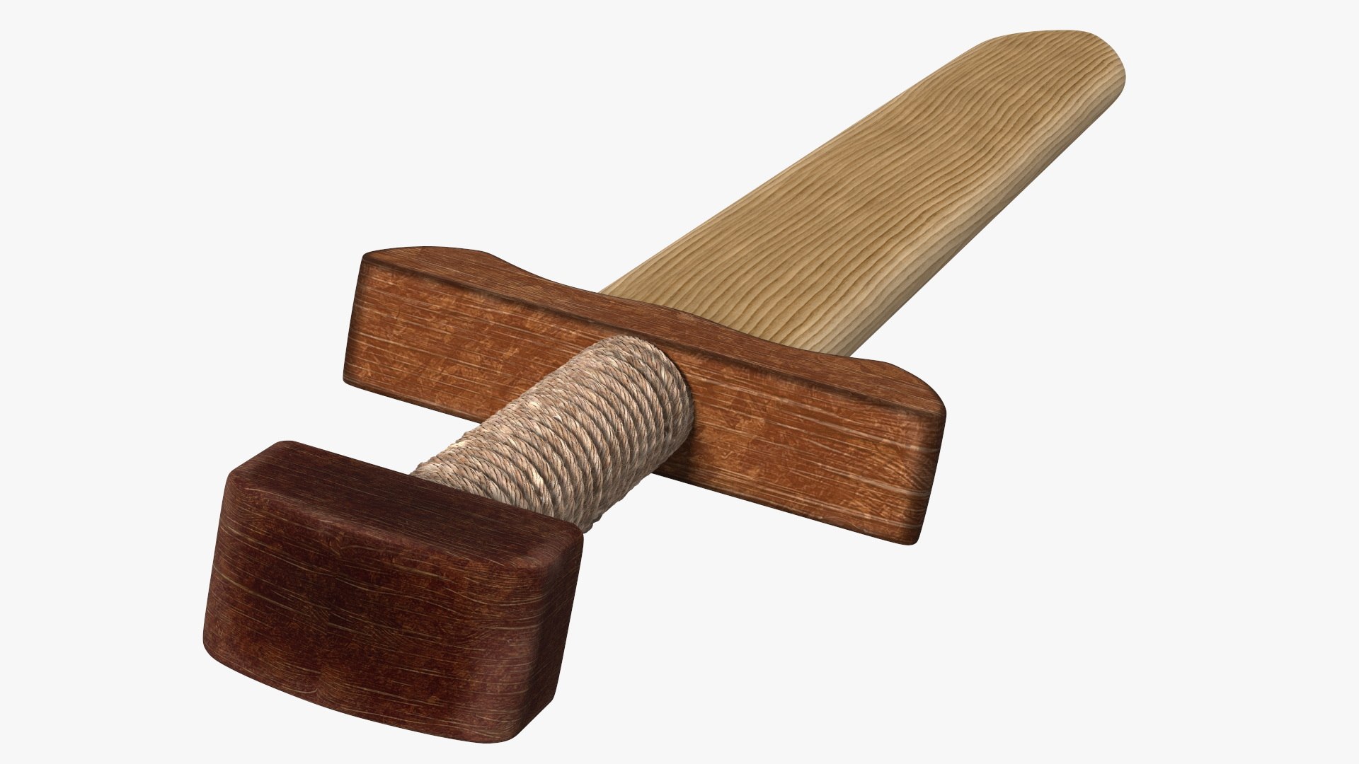 Wooden Practice Sword 3D Model - TurboSquid 2208846