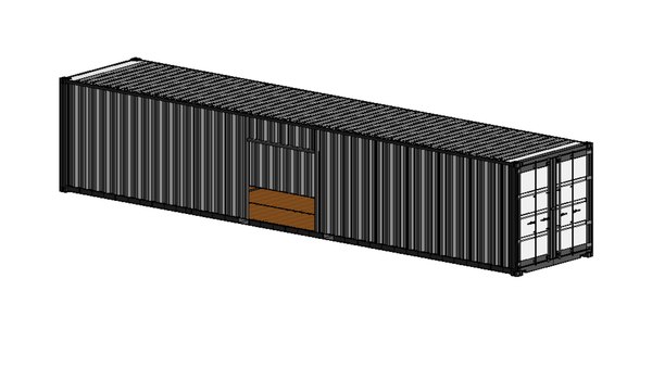 Família de Revit Paramétrico de Contêiner de Remessa Modelo 3D ...