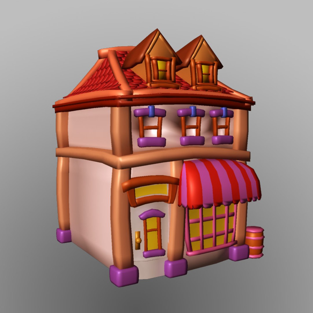 3d Model Toontown Buildings