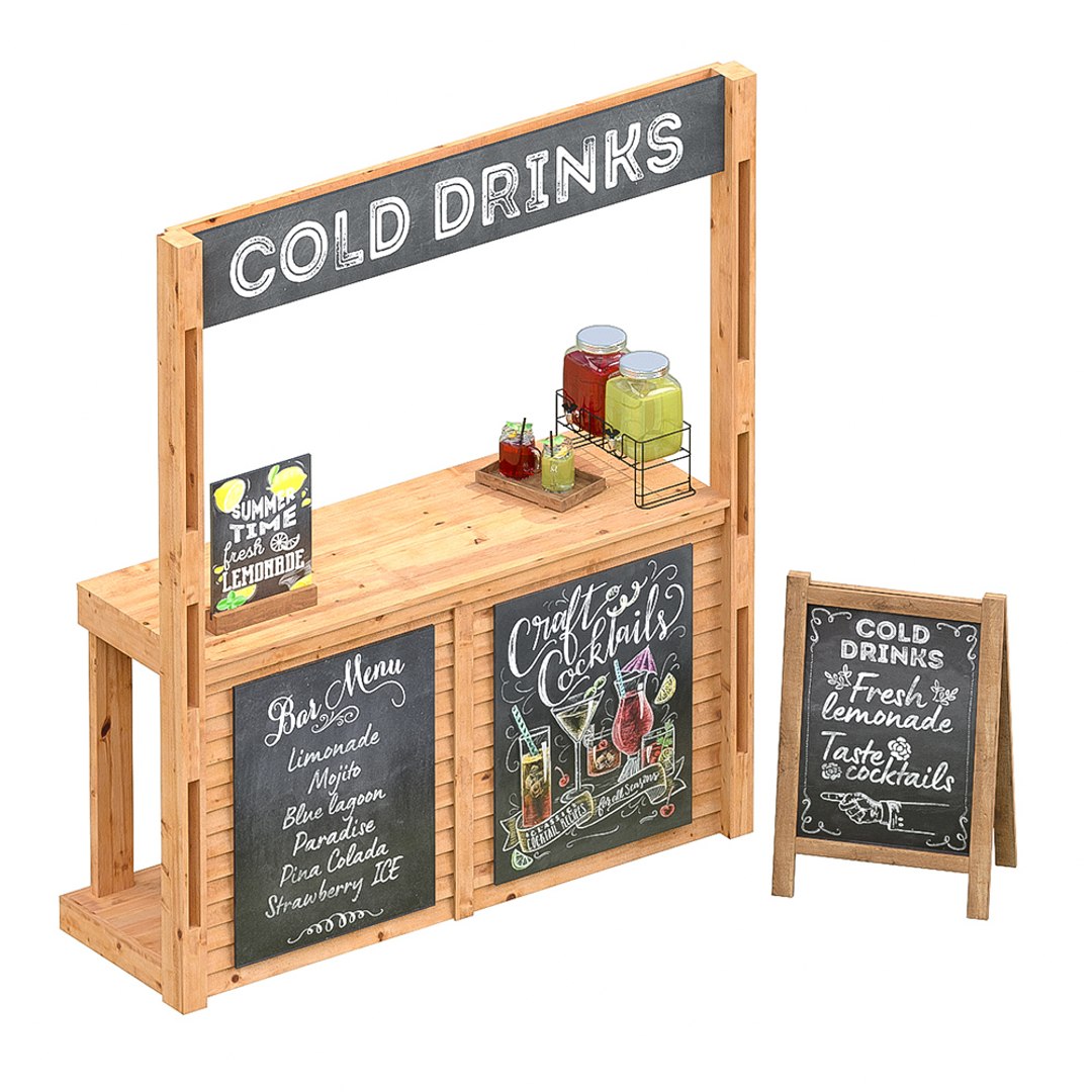 Drinks Stand 3D Model - TurboSquid 1432283