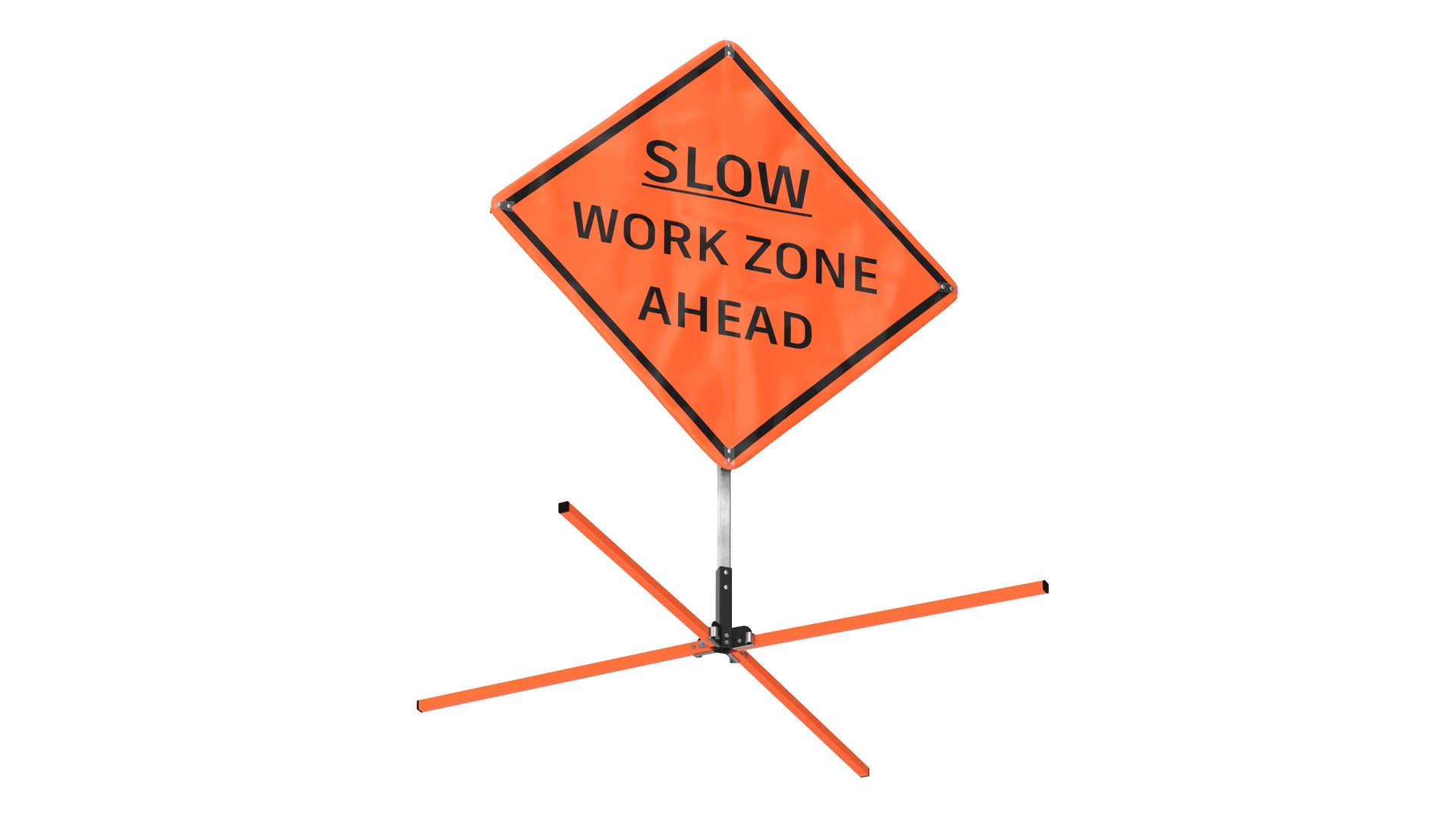3D Slow Traffic Control Sign - TurboSquid 2007456
