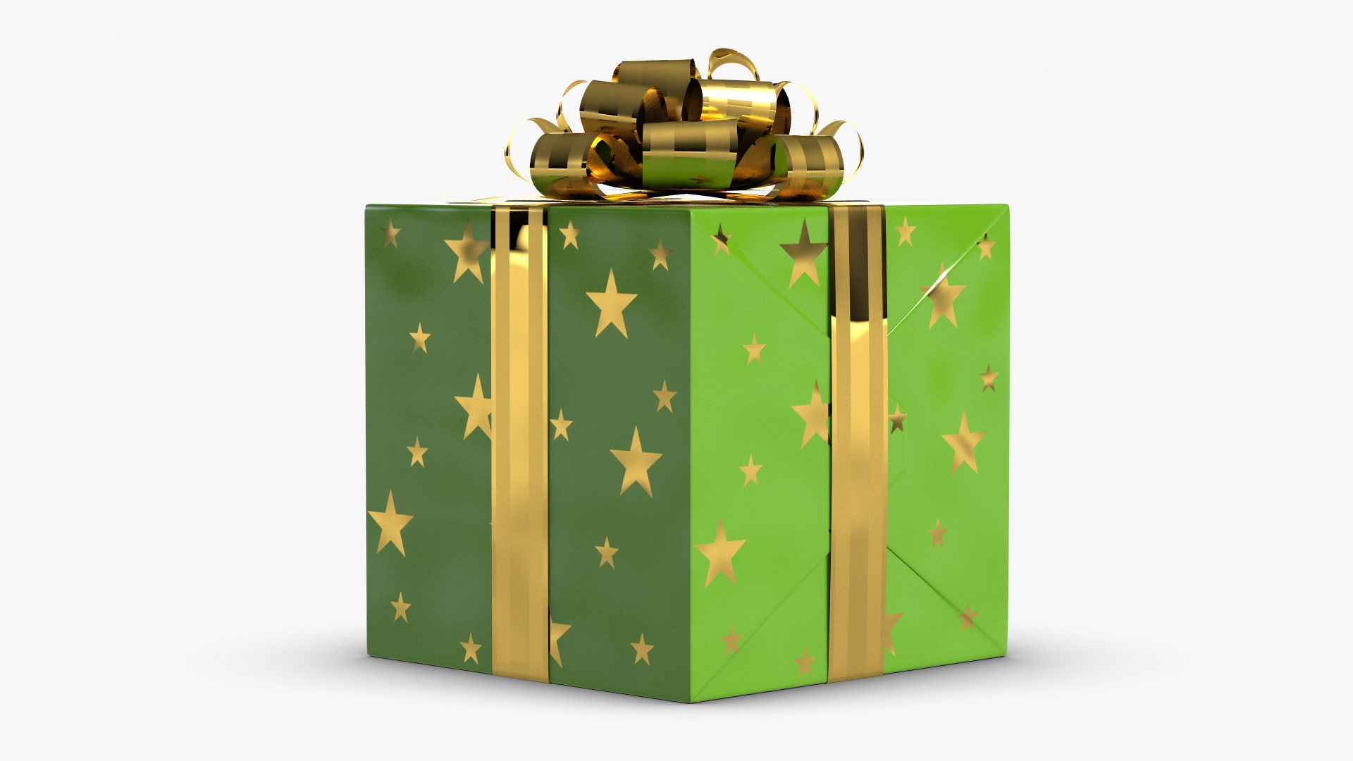 green gift box 3d model