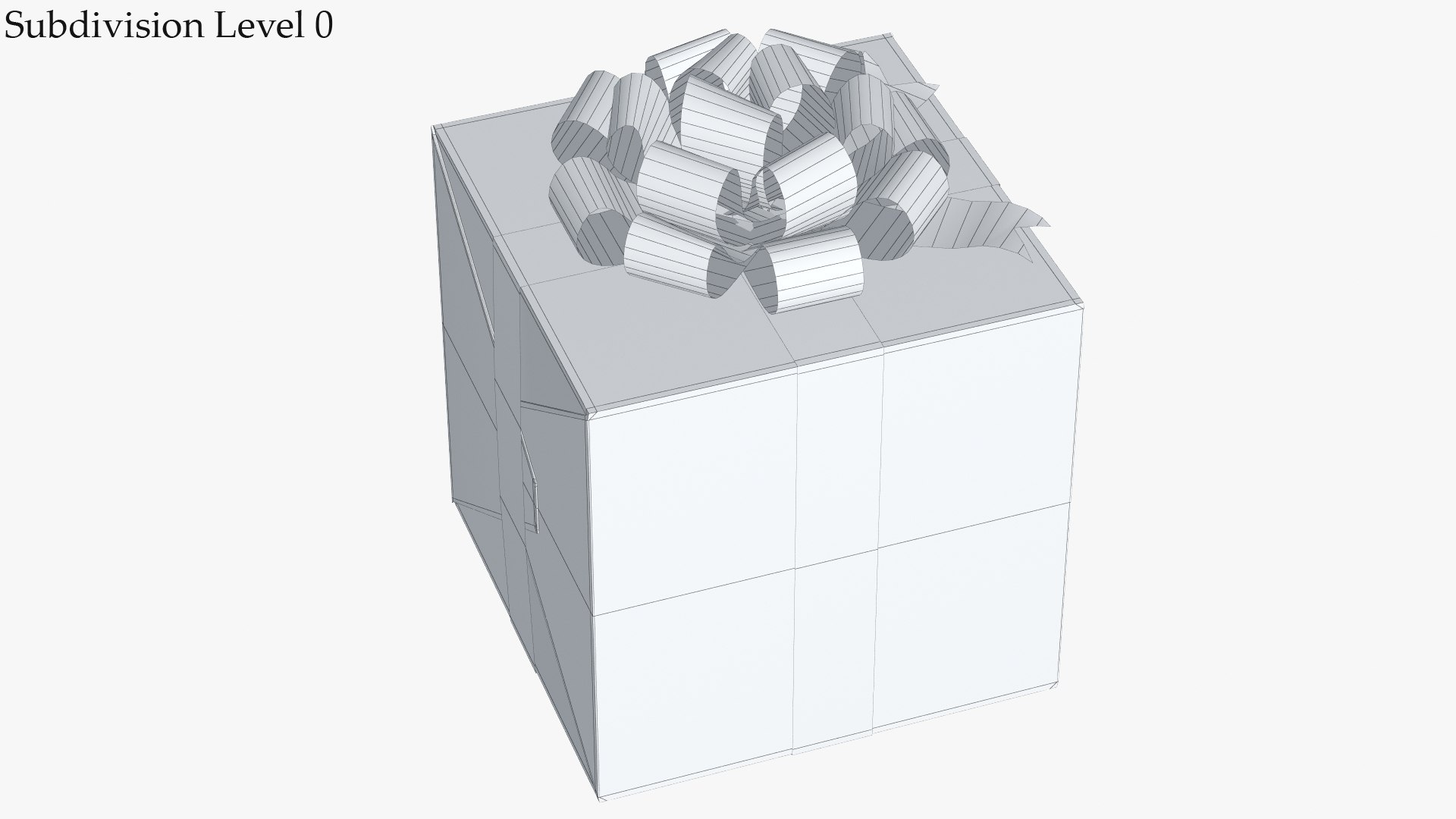 Green Gift Box 3d Model