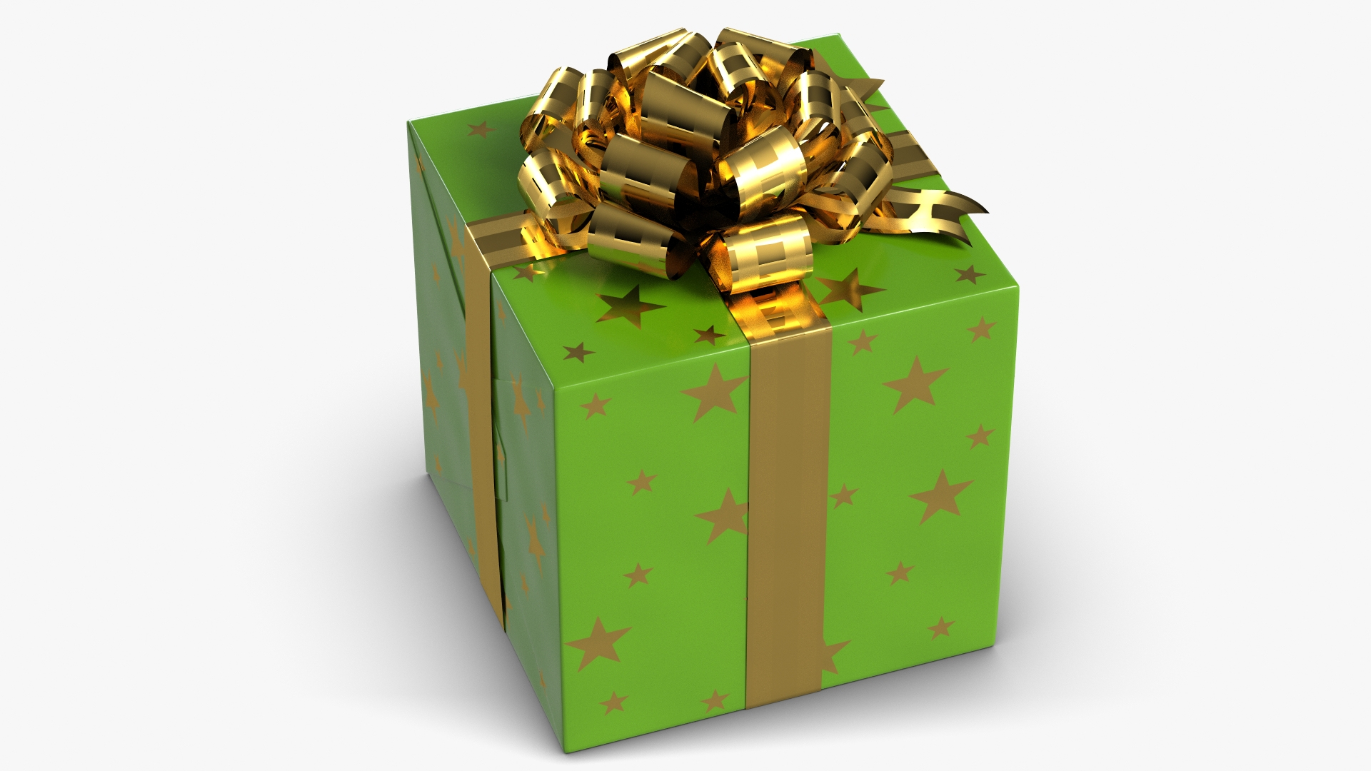 green gift box 3d model