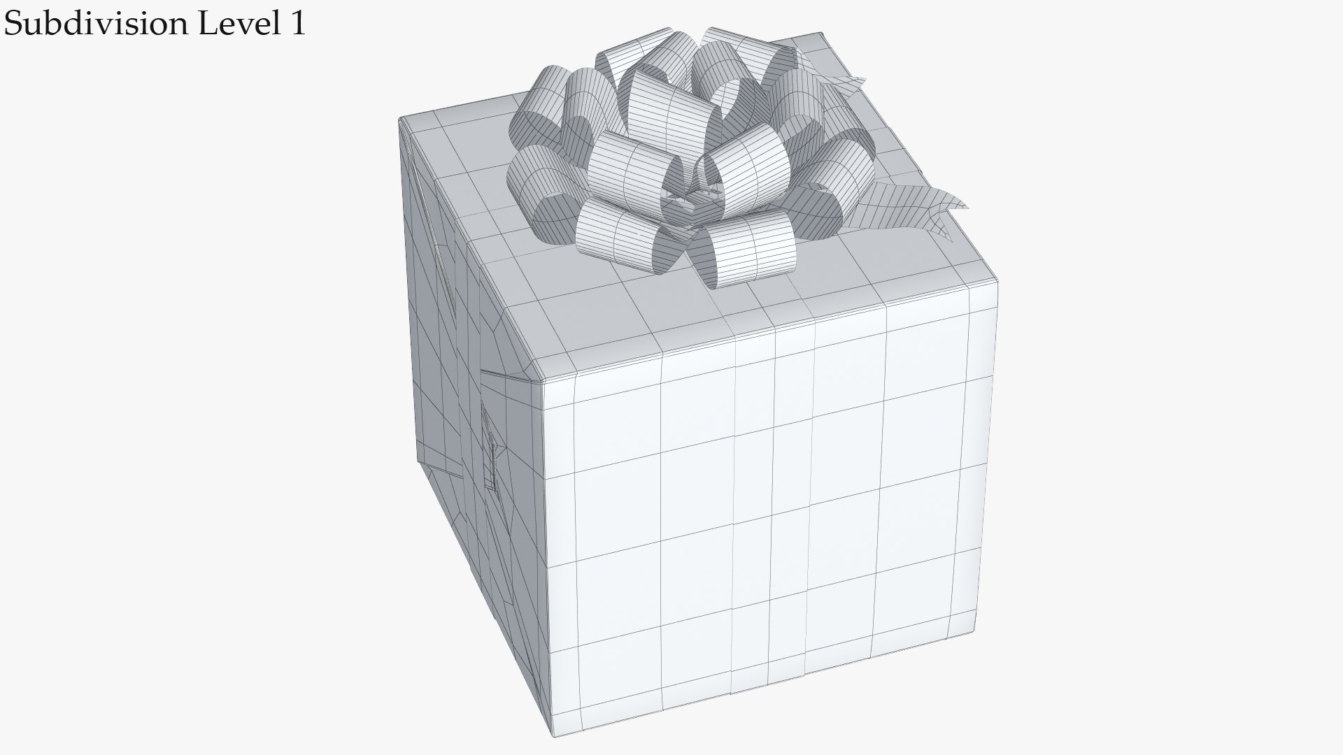 Green Gift Box 3d Model