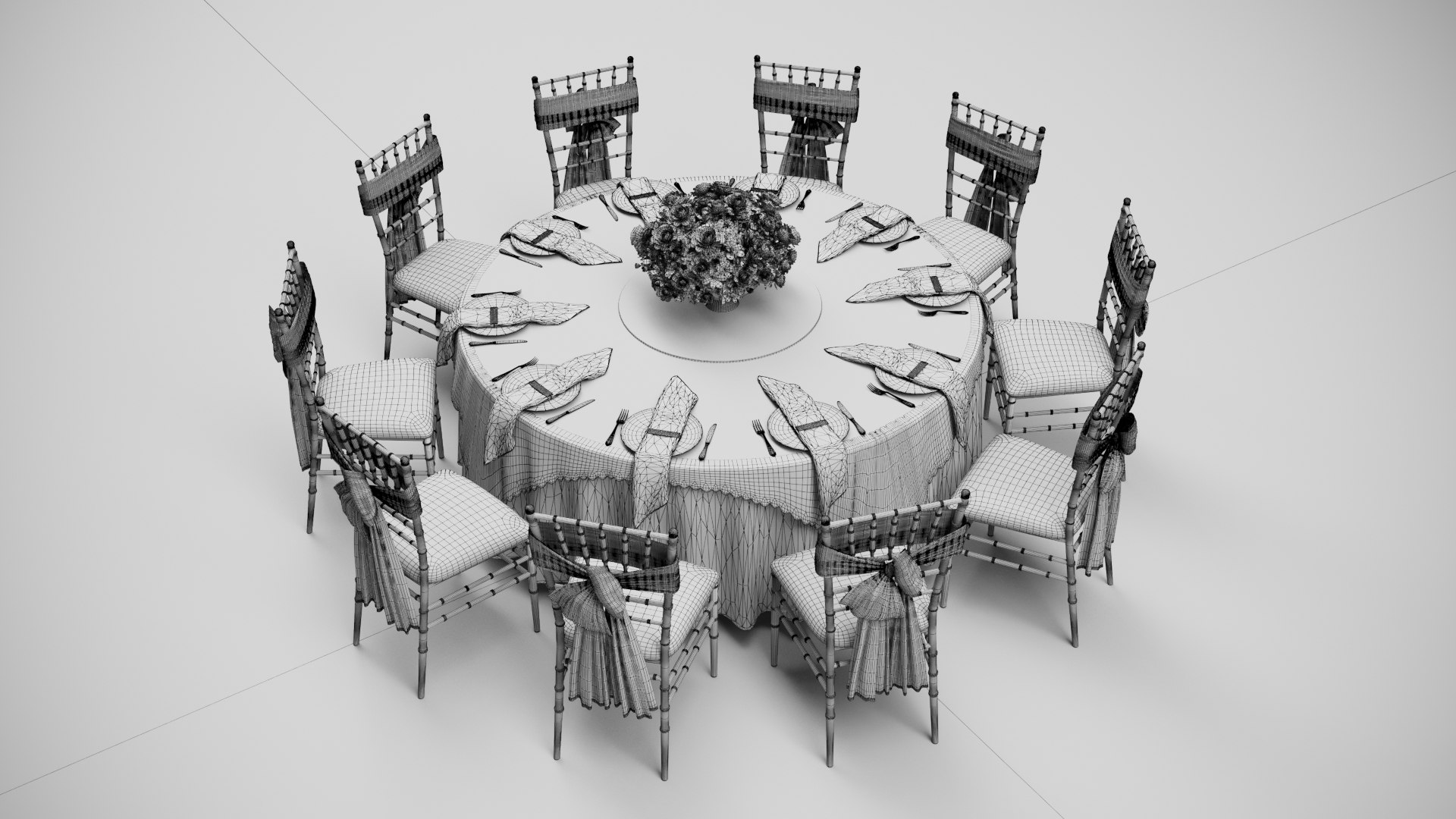 3D Wedding Dinner Table - TurboSquid 2077701