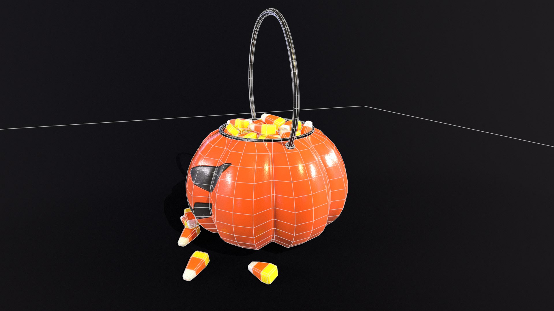 Halloween Plastic Pumpkin Candy Pail 3D - TurboSquid 2276508