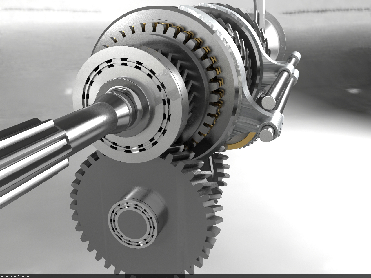 manual transmission mechanism automobile 3d model
