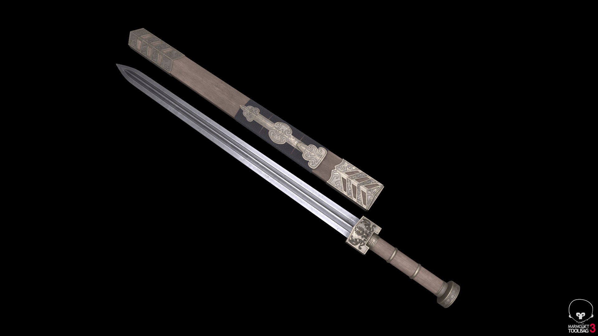 Ancient Chinese Jian Sword model - TurboSquid 1771278