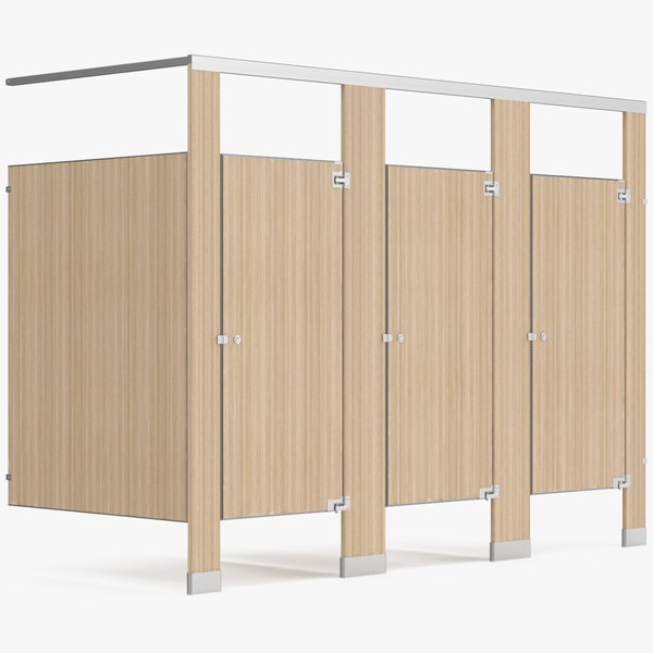 Toilet Partitions Wood Veneer Laminate 3D model - TurboSquid 2044671