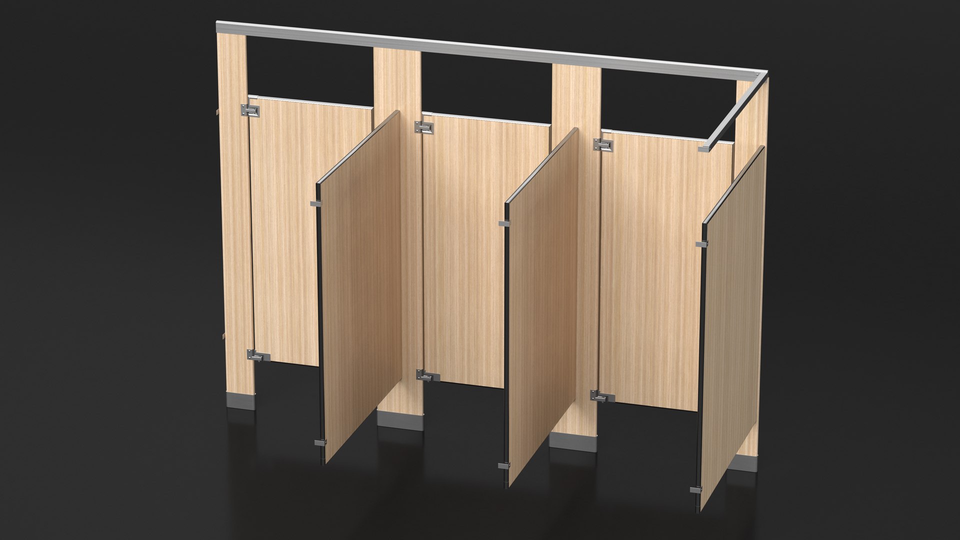 Toilet Partitions Wood Veneer Laminate 3D model - TurboSquid 2044671